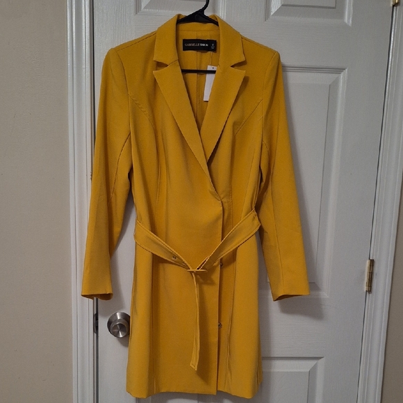 Gabrielle Union | Jackets & Coats | Mustard Yellow Womens Jacket Dress ...